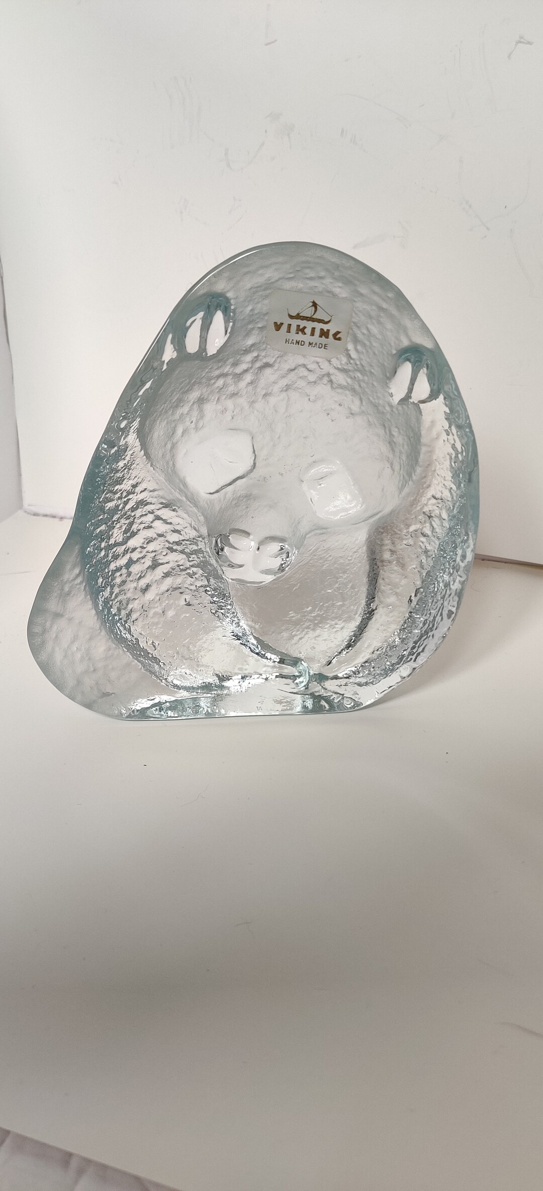 Viking Clear Glass Panda Bear Paperweight Figurine - Etsy