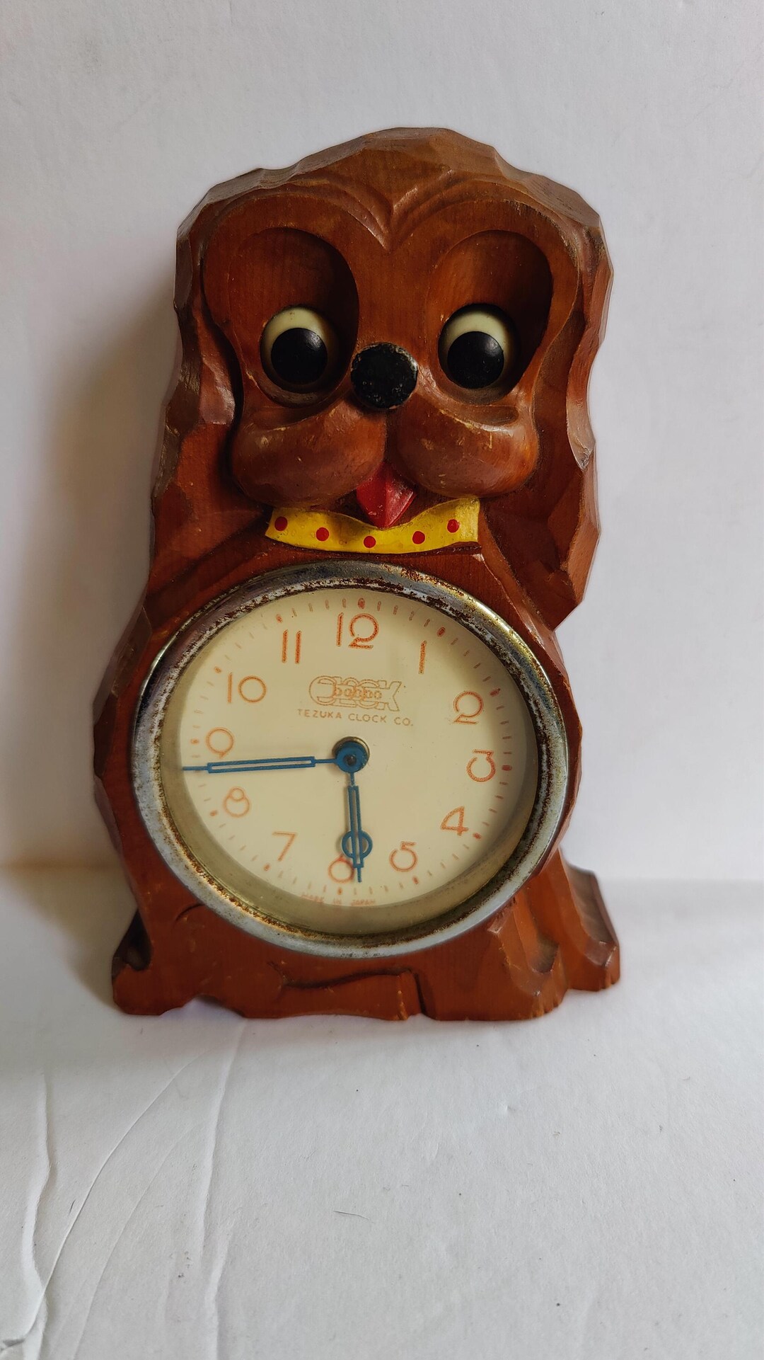 Poppo Tezuka Moving Eye Dog Clock: Novelty Wood Clock - Etsy