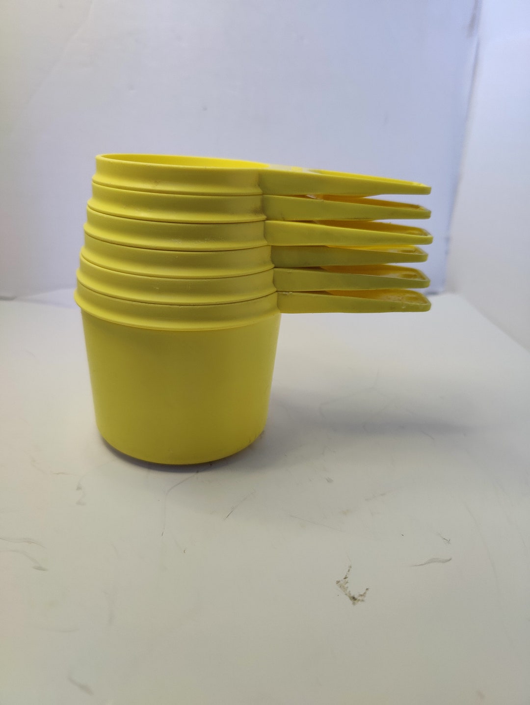 Yellow Vintage Stacking Measuring Cup Tupperware Set Well Loved - Etsy