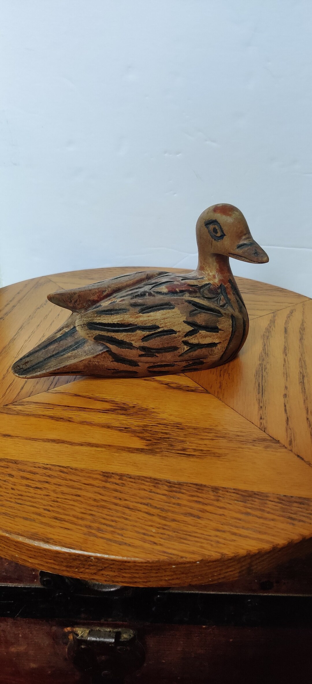 Wooden Carved Pyrography Duck Primitive Crude Decor Piece - Etsy