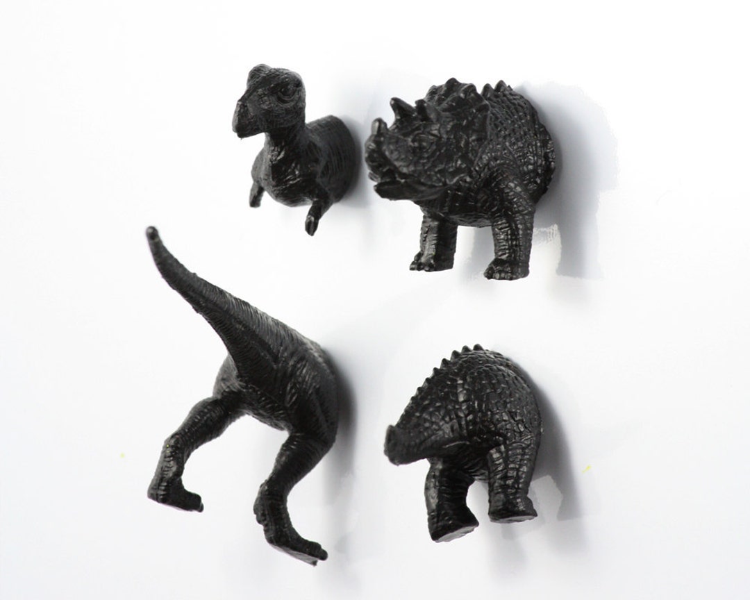 Extinct Dinosaur Magnet Set 4 Piece Set Jet Black Dinosaurs Young Boy ...
