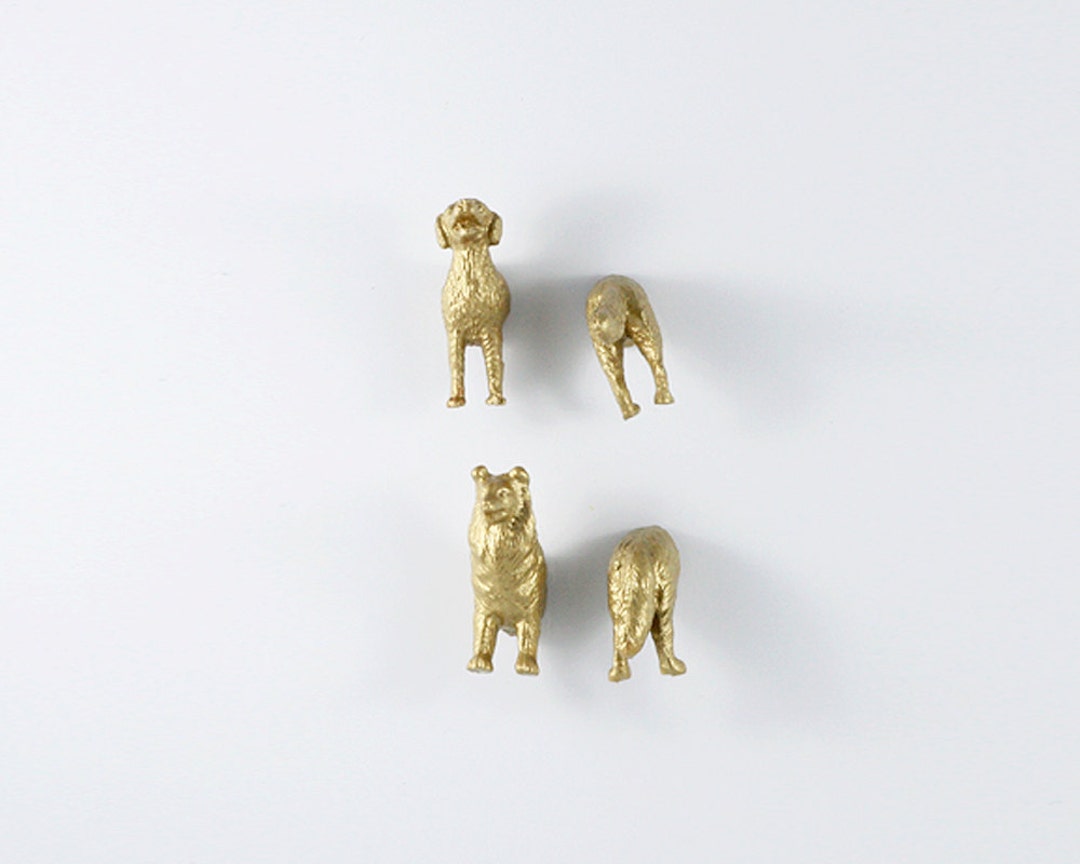 Childrens Magnet Set of Cute Gold Dogs Set of Four 4 Magnets - Etsy