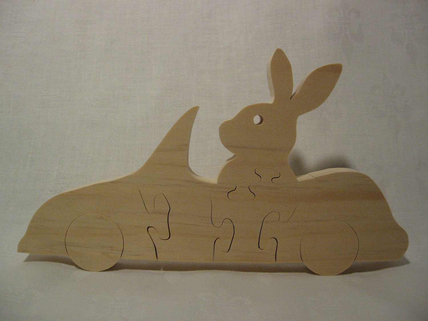 Bunny in Car Puzzle - Etsy