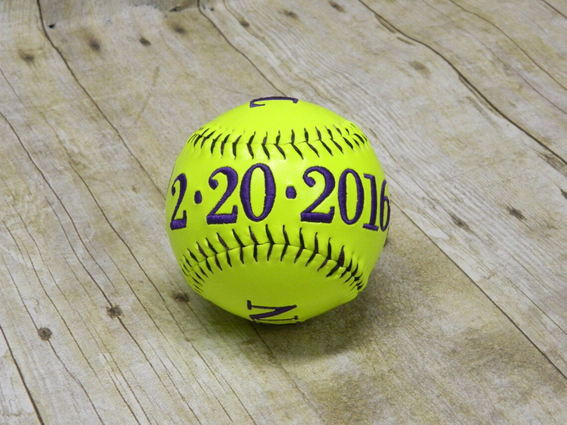 Wedding Gift, Wedding Softball, Bridal Shower Gift, Anniversary Gift ...