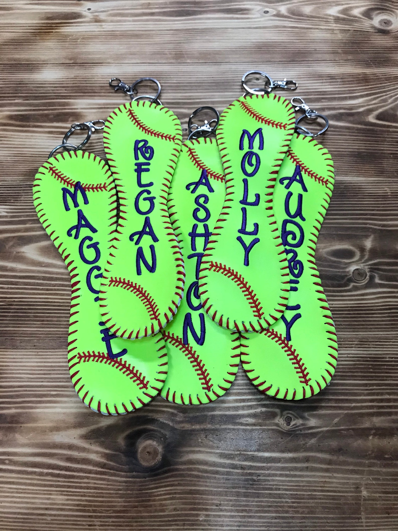 Softball Key Chain, Softball Keychain, Keychain, Key Chain, Softball ...