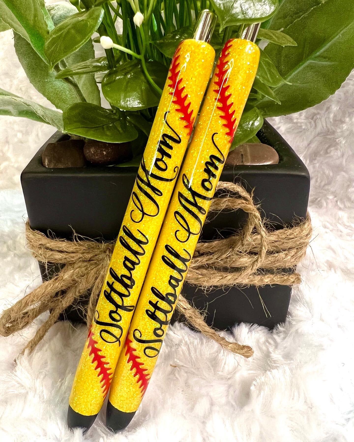 Glitter Pen, Glitter Pens, Softball Gift, Softball Mom, Custom Pens ...