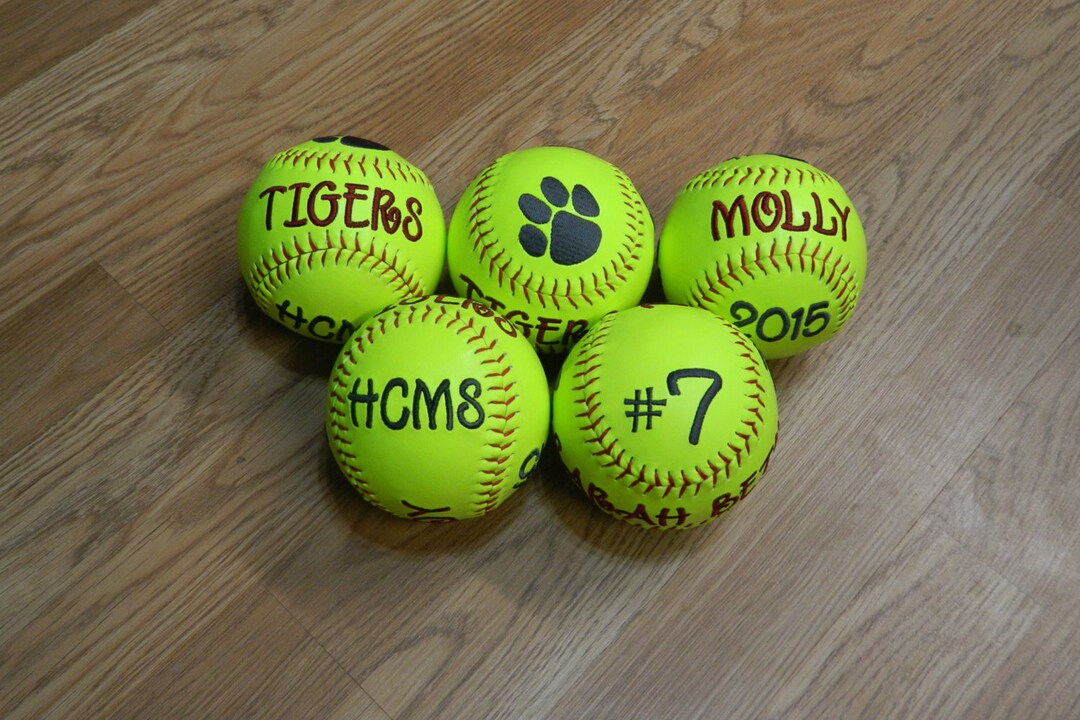 Custom Embroidered Softball, Softballs, Custom Softball, Softball ...