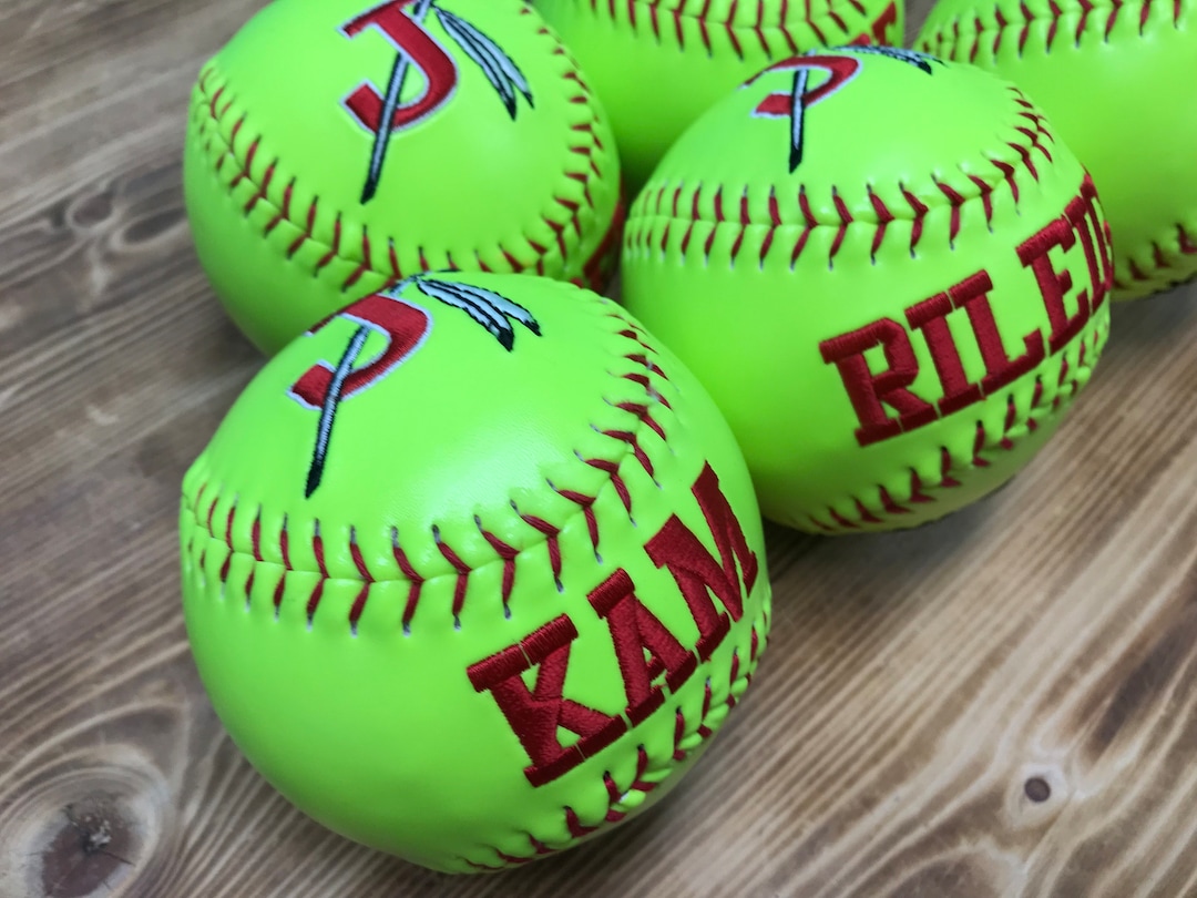 Softball, Custom Embroidered Softball, Softball Trophies, Softball ...