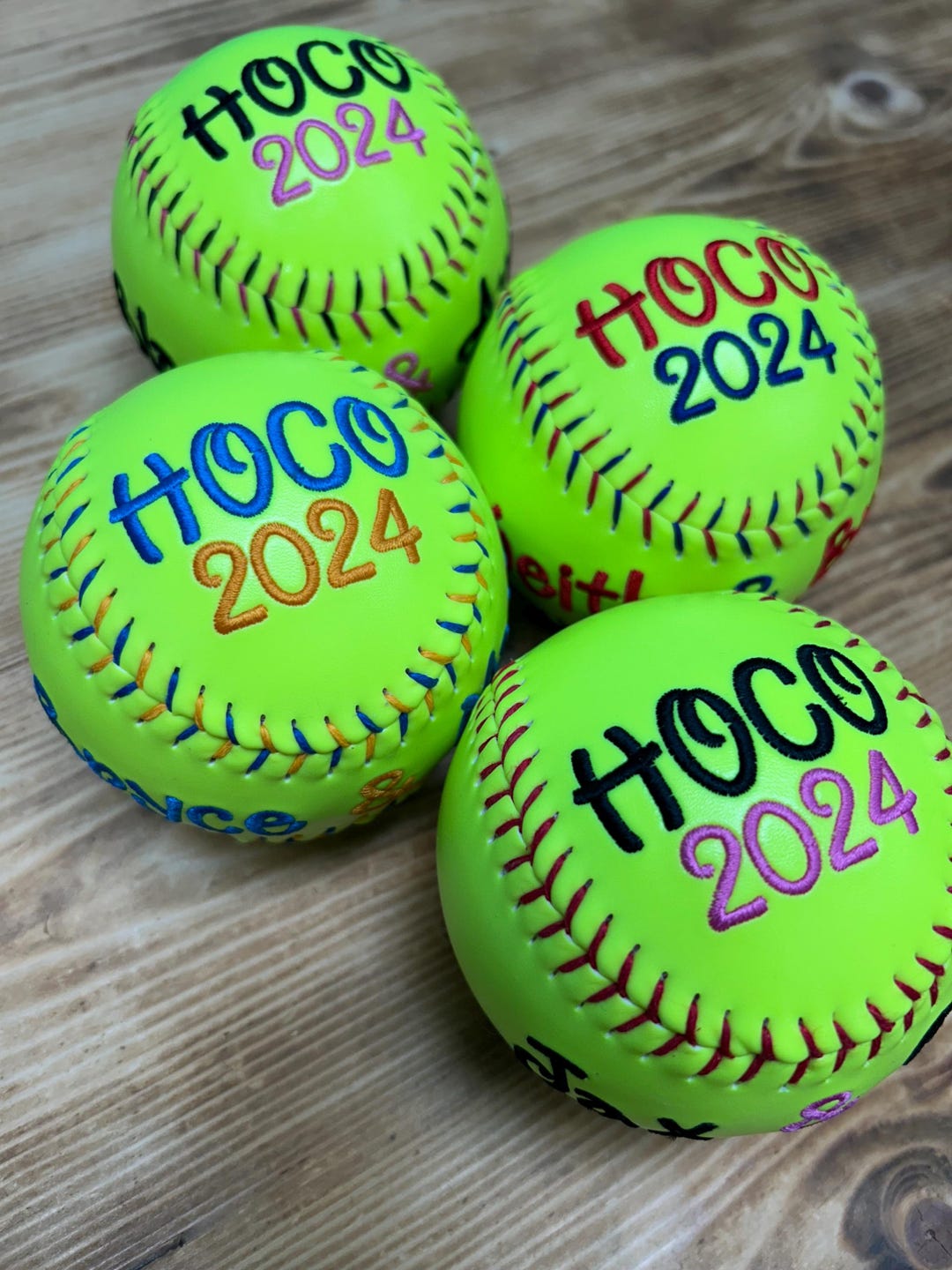 Hoco Proposal, Homecomingproposal, Custom Embroidered Softball, Custom ...