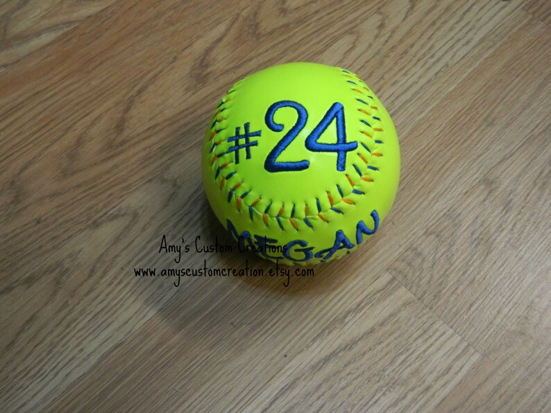 Custom Embroidered Softball, Softballs, Custom Softball, Softball ...