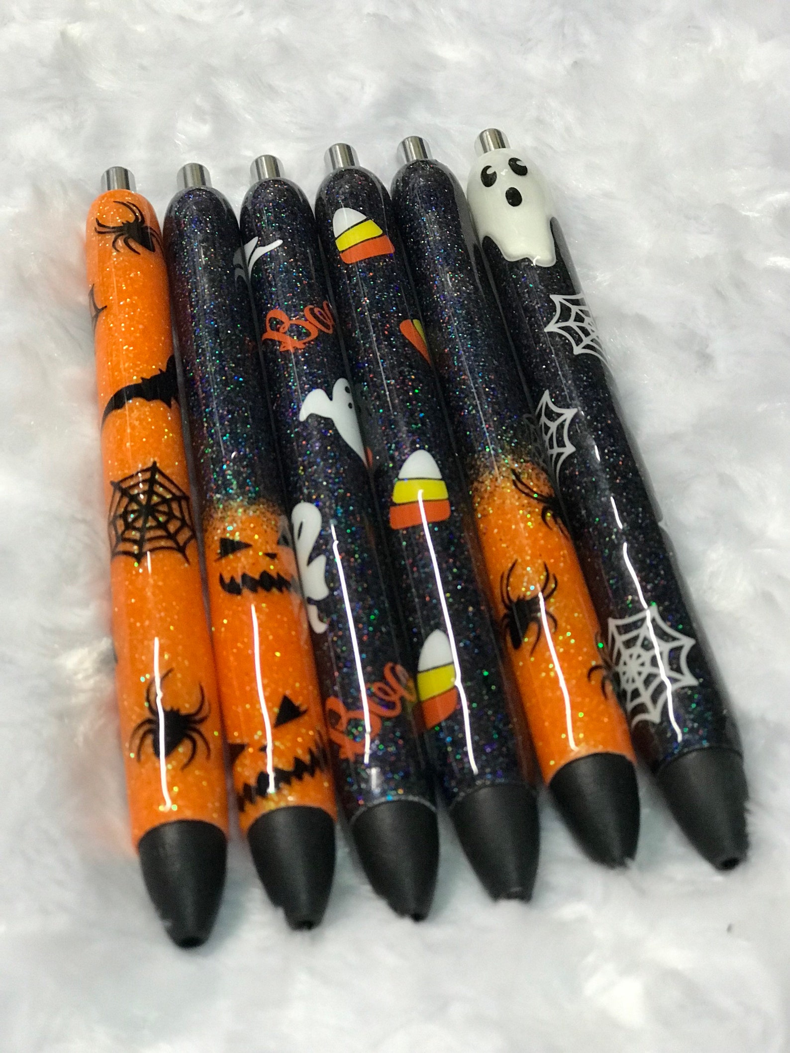 Halloween Pen, Pumpkin Pen, Spider Pen, Ghost Pen, Glitter Pen, Glitter ...