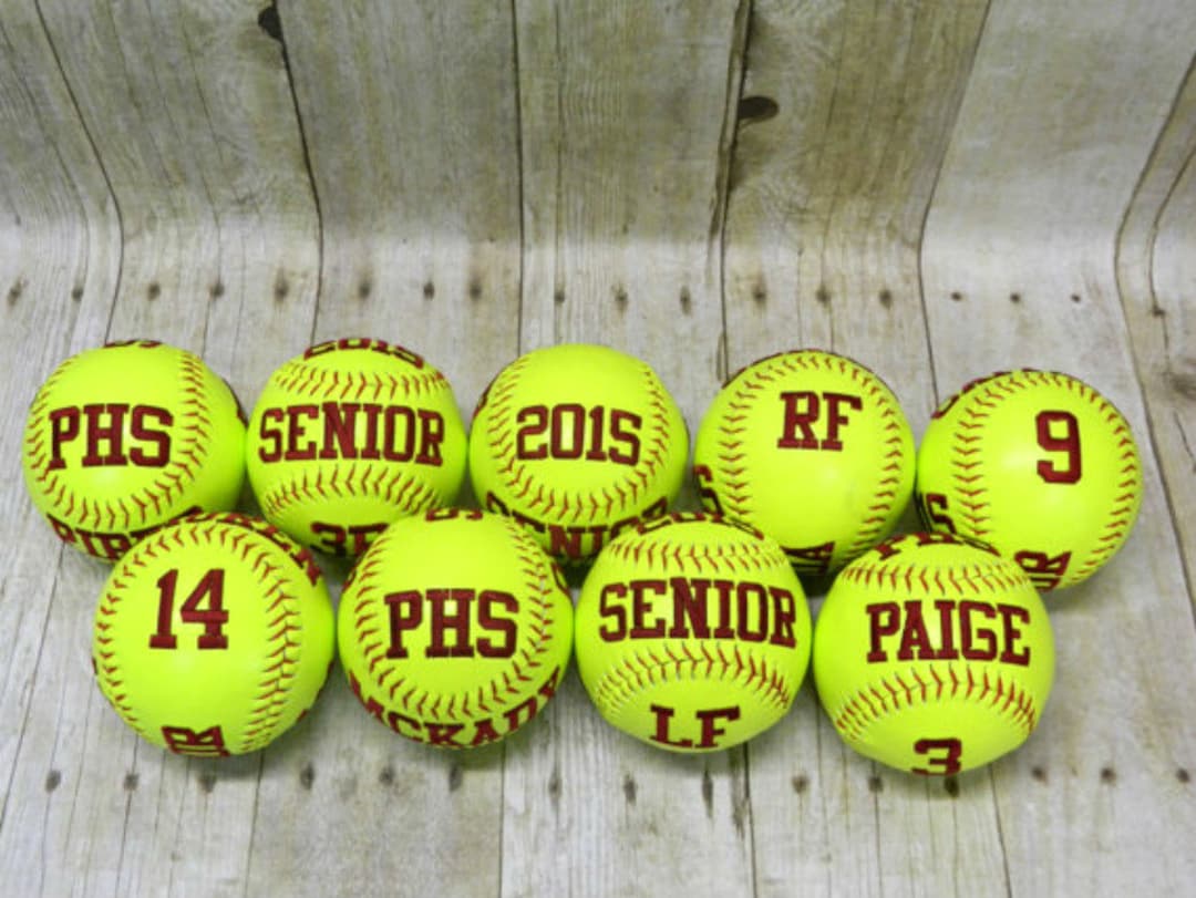 Embroidered Softball, Softballs, Custom Softball, Softball, Embroidered ...