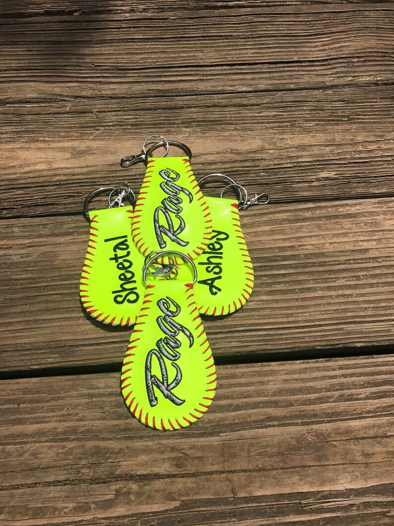 Softball Key Chain, Softball Keychain, Keychain, Key Chain, Softball ...