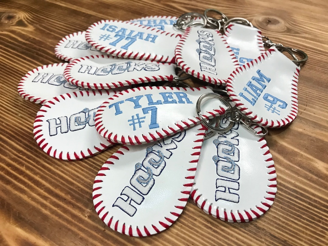 Baseball Key Chain, Baseball Keychain, Keychain, Key Chain, Leather ...