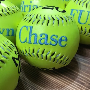 Embroidered Softball, Softballs, Custom Softball, Softball, Embroidered ...