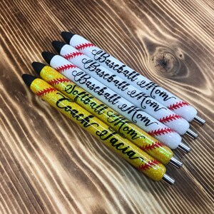 Glitter Pen, Glitter Pens, Softball Gift, Softball Mom, Custom Pens ...