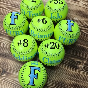 Embroidered Softball, Softballs, Custom Softball, Softball, Embroidered ...