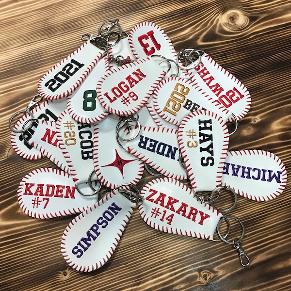 Baseball Keychain - Etsy