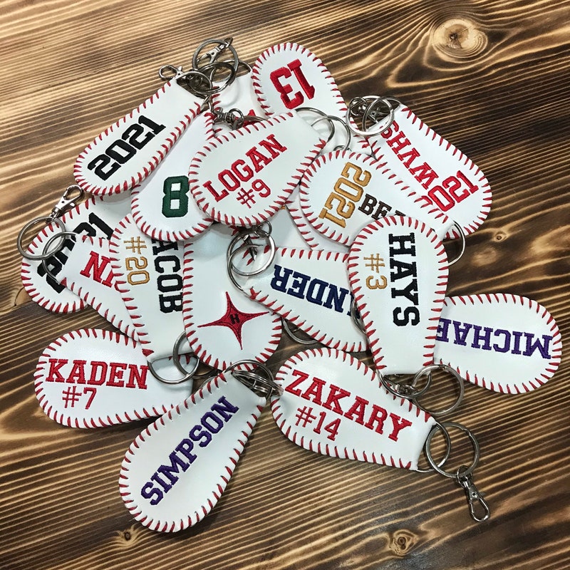 Baseball Keychain - Etsy