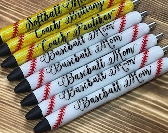 Glitter Pen, Glitter Pens, Softball Gift, Footbal Gift, Custom Pens ...