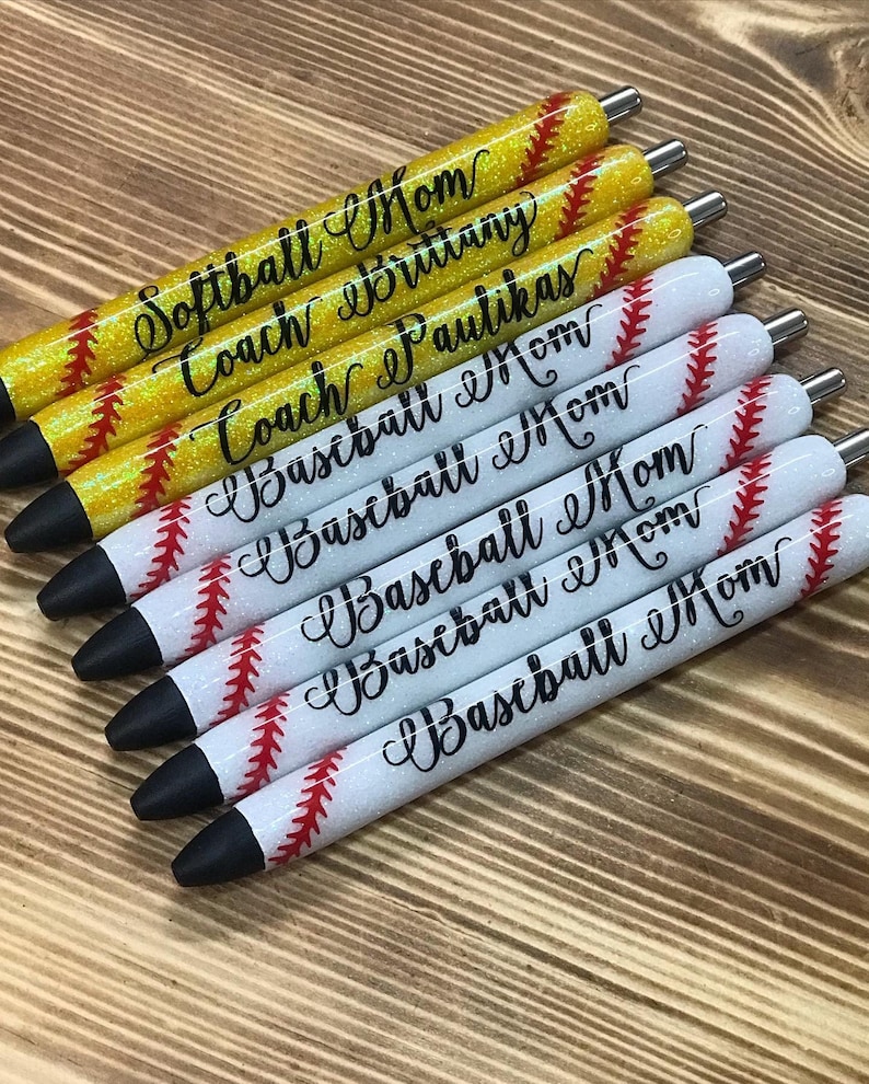 Glitter Pen, Glitter Pens, Softball Gift, Softball Mom, Custom Pens ...