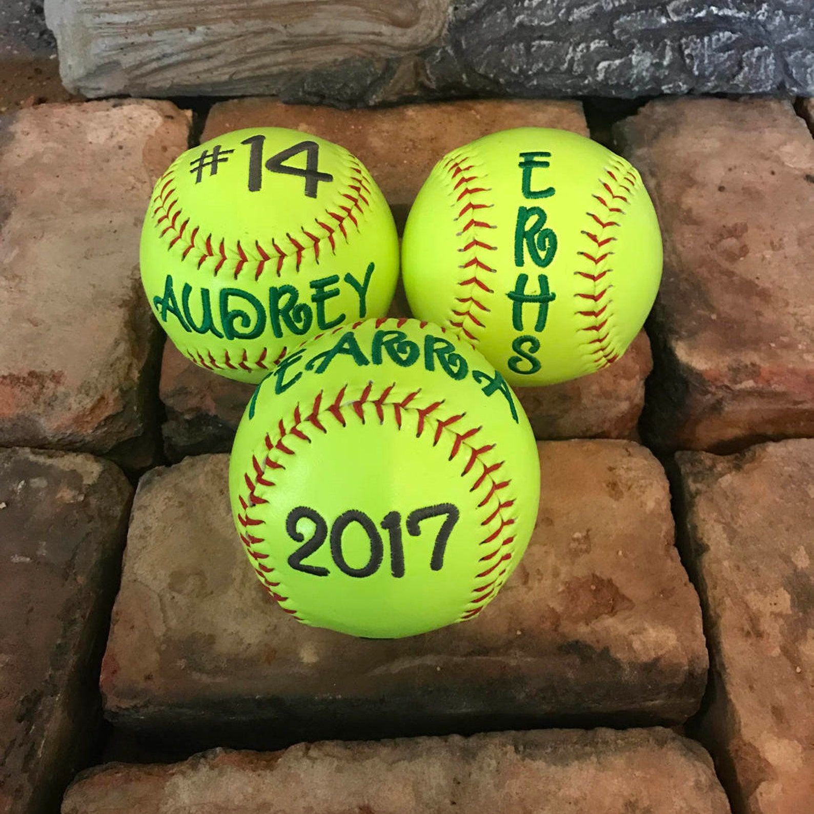 Senior Night Gift Custom Embroidered Softball Custom - Etsy