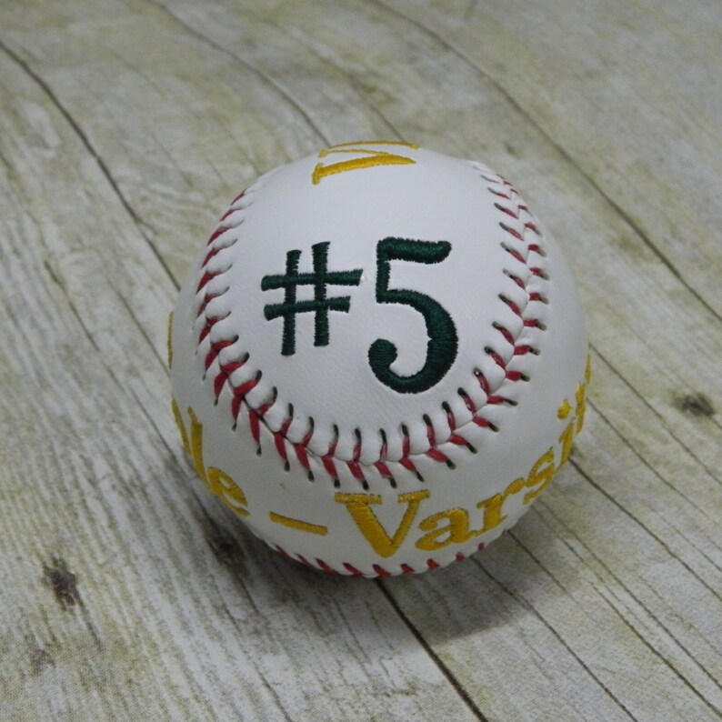 Custom Embroidered Baseball Softballs Custom Baseball - Etsy