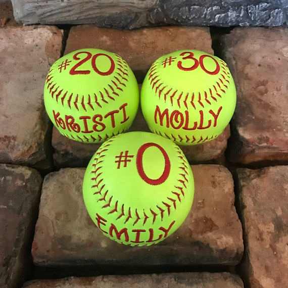 Embroidered Softball Custom Embroidered Softball Custom | Etsy