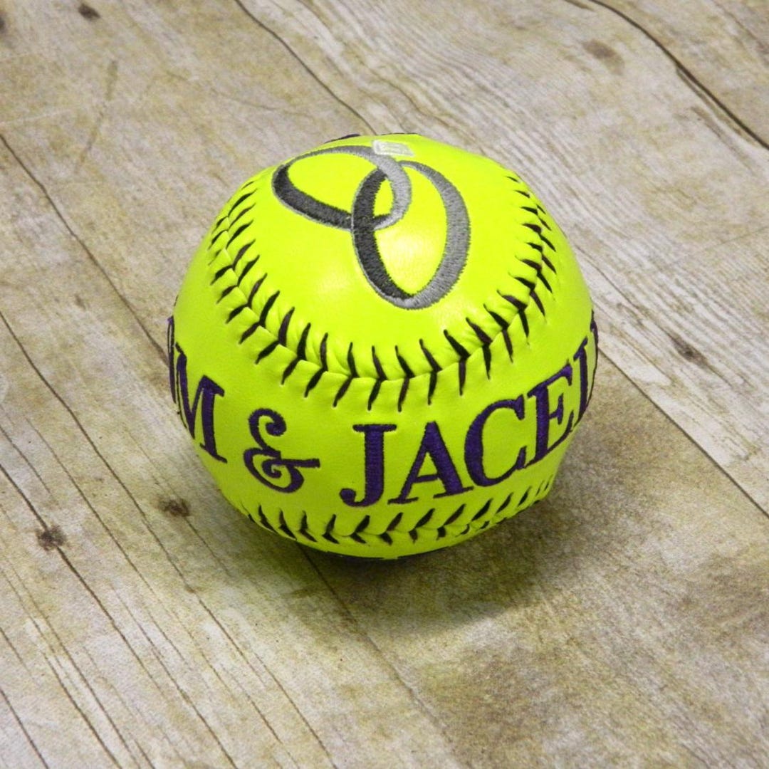 Wedding Gift, Wedding Softball, Bridal Shower Gift, Anniversary Gift ...