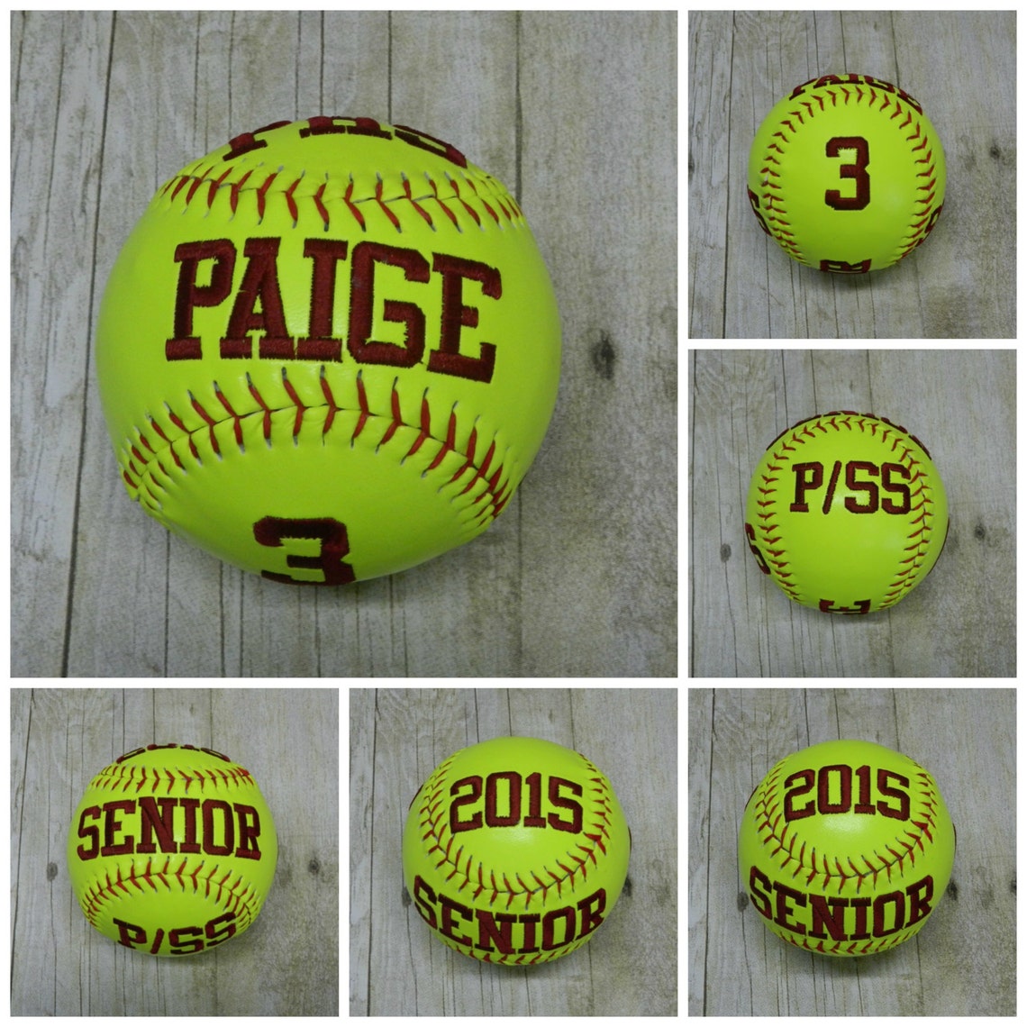 Embroidered Softball Softballs Custom Softball Softball - Etsy