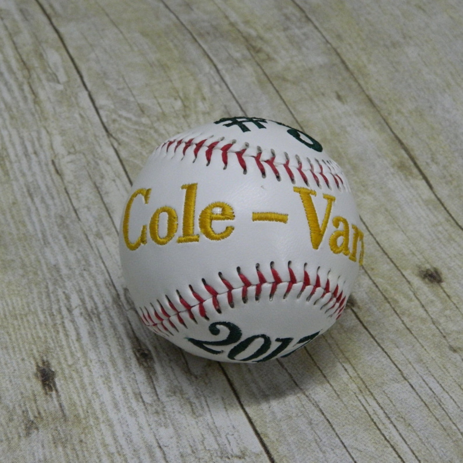 Custom Embroidered Baseball Softballs Custom Baseball - Etsy
