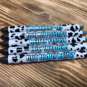 Cow Pen, Glitter Pen, Glitter Pens, Cow Print Gift, Cow Print Pen ...