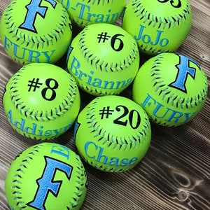 Embroidered Softball, Softballs, Custom Softball, Softball, Embroidered ...