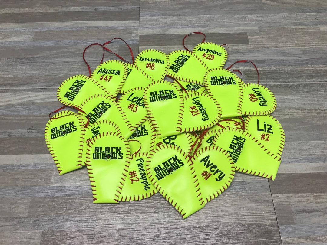 Softball Christmas Ornament, Christmas Ornament, Softball Ornament ...