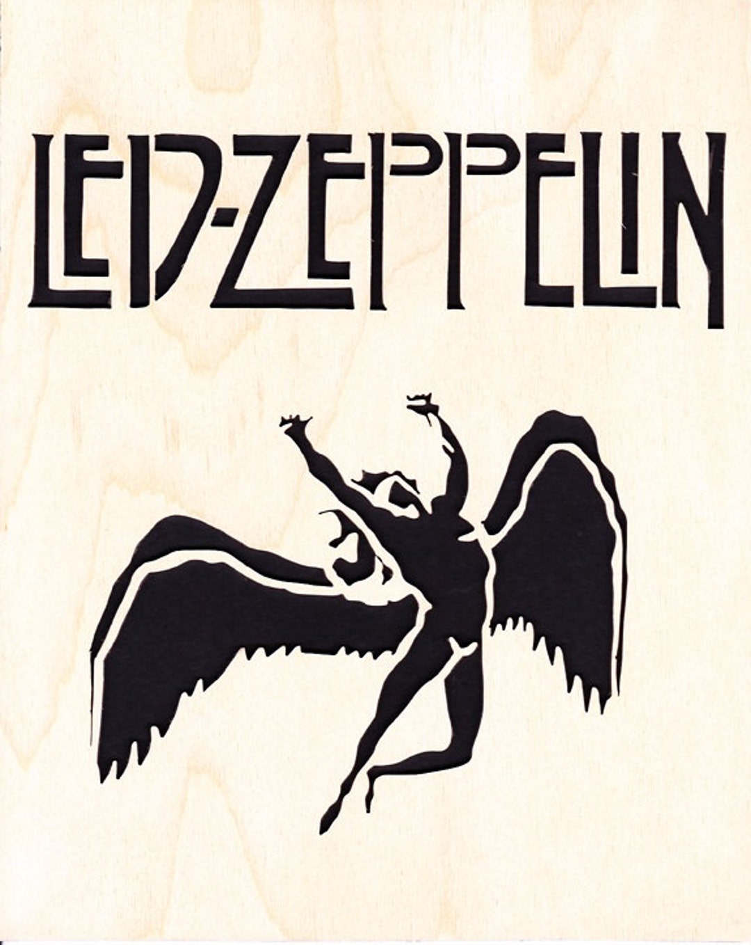 Led Zeppelin Wood Portrait - Etsy