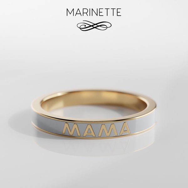 Enamel Band Ring - Etsy