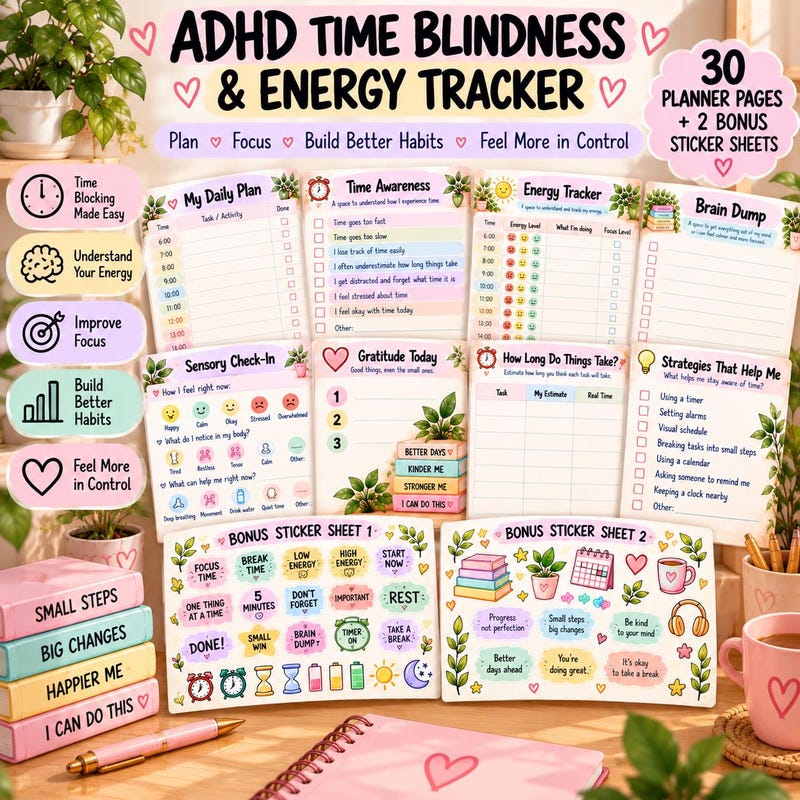 Time Blindness Planner - Etsy