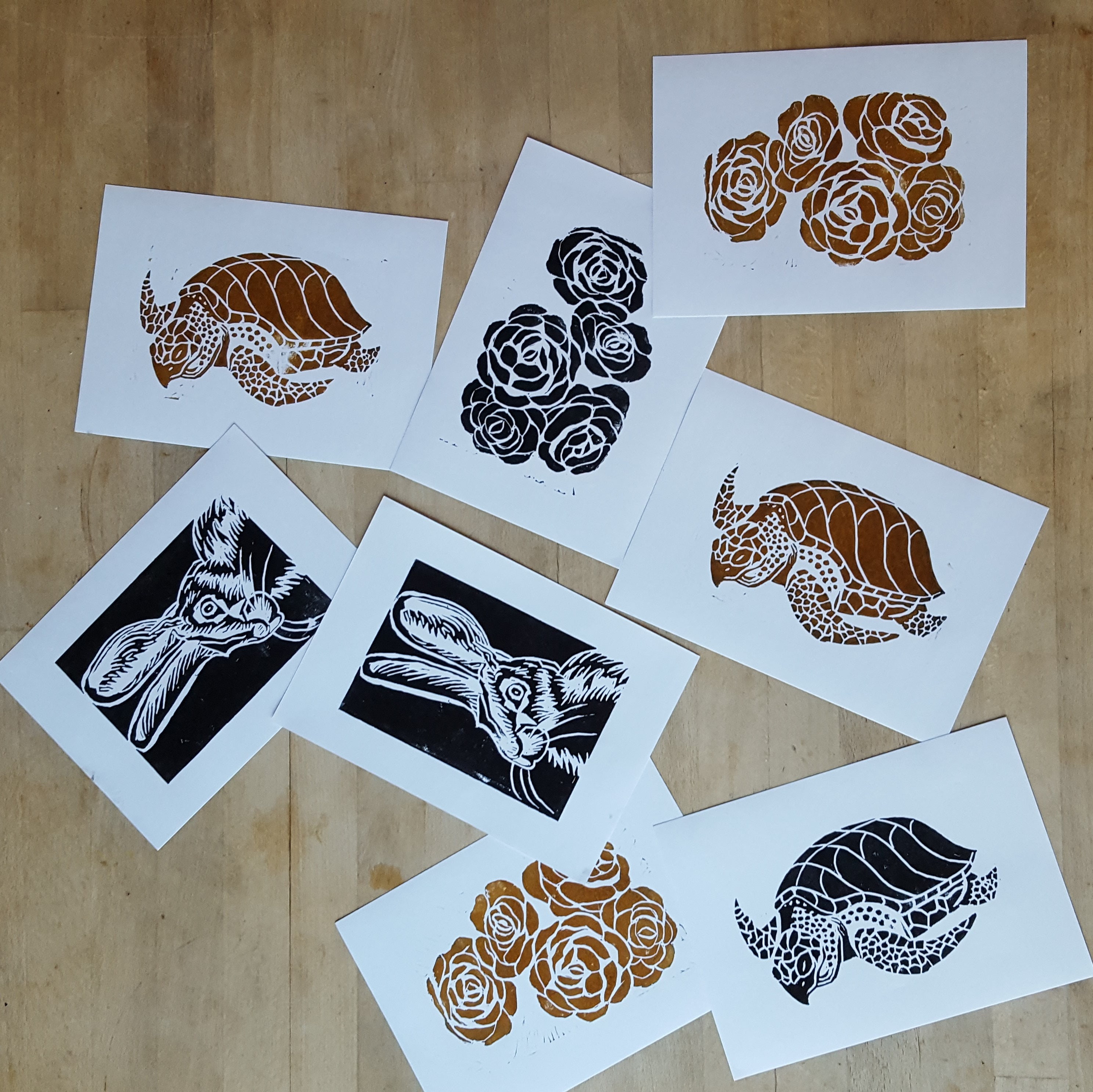 Turtle Lino Print - Etsy