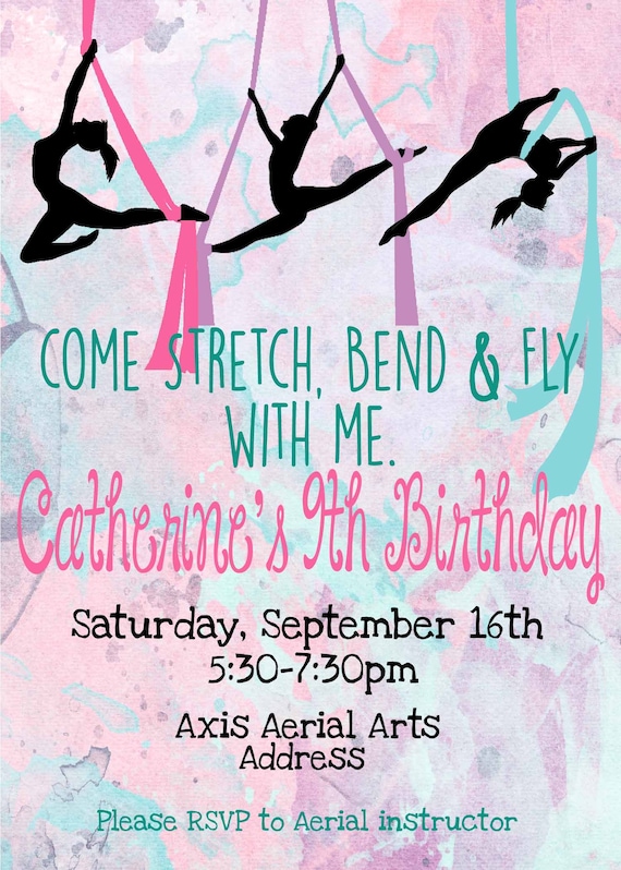 Yoga Birthday Party Invitations Yoga Birthday Invitations & Invitation