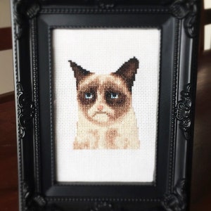 Grumpy Cat Cross Stitch Pattern ( Printable PDF ) - Immediate Download ...