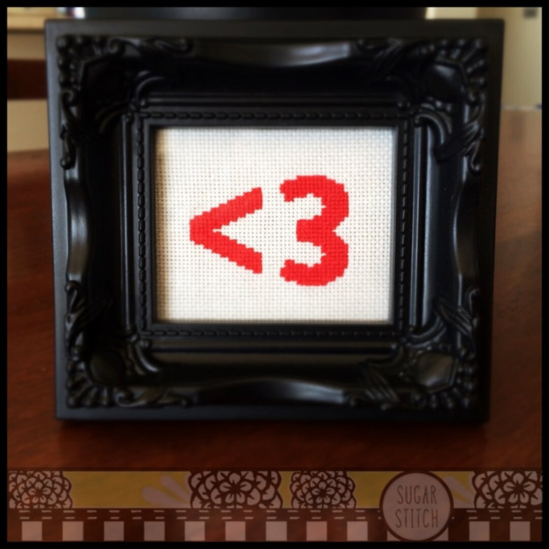 The Geek Heart Cross Stitch PDF Pattern - Immediate Download From Etsy ...