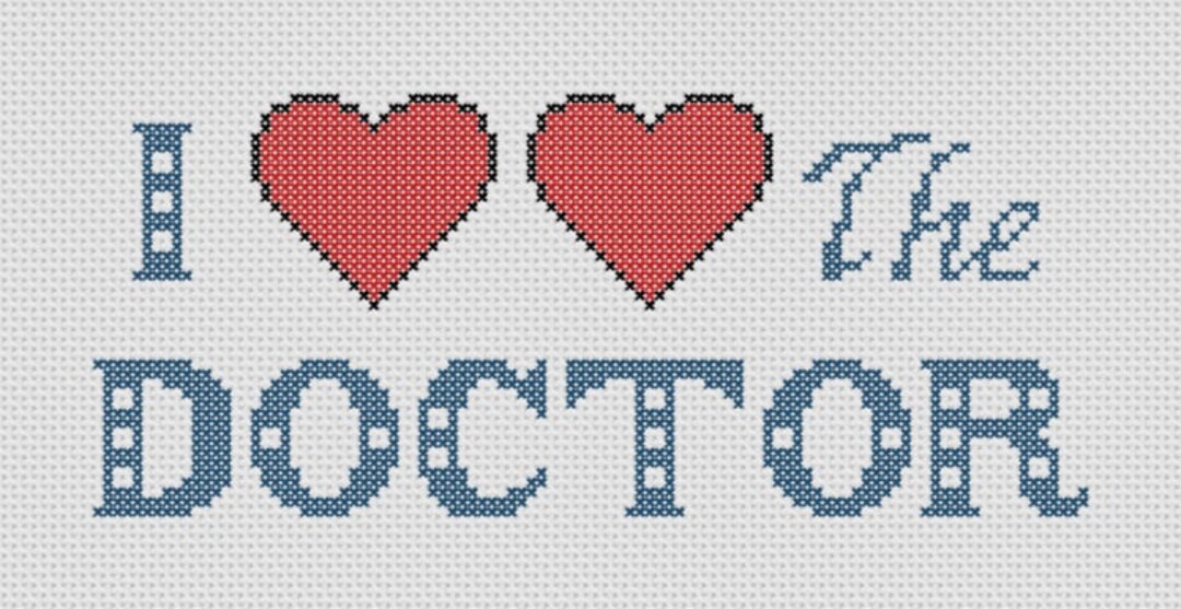 I Love the Doctor Cross Stitch - Inspired by Doctor Who ( Printable PDF ...