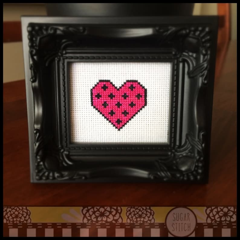 Punk Heart Printable Cross Stitch Pattern PDF Immediate - Etsy