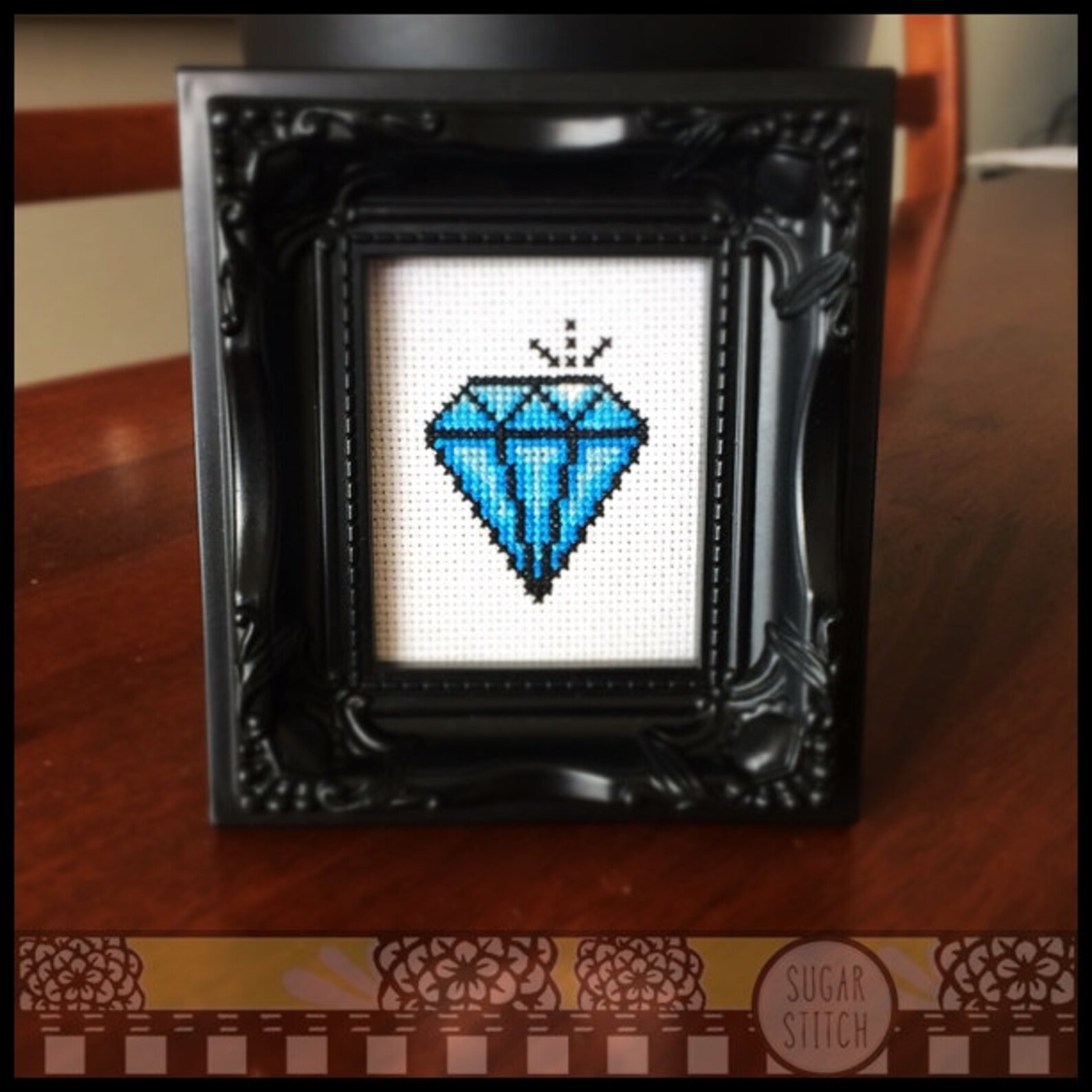 Rockabilly Diamond Cross Stitch printable PDF Pattern Immediate ...