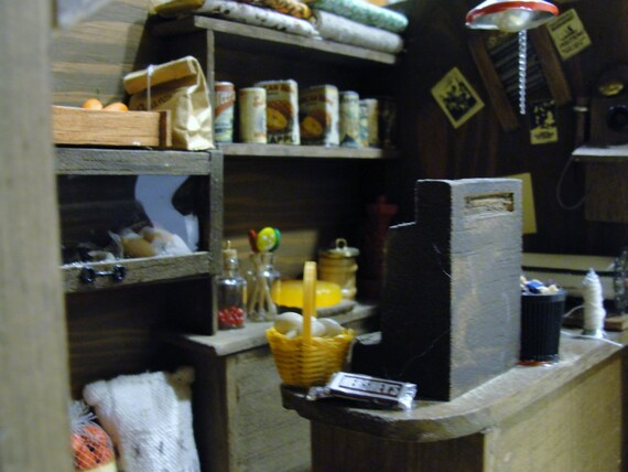 Diorama Antique Country Store Miniature Food Checkers Cash | Etsy