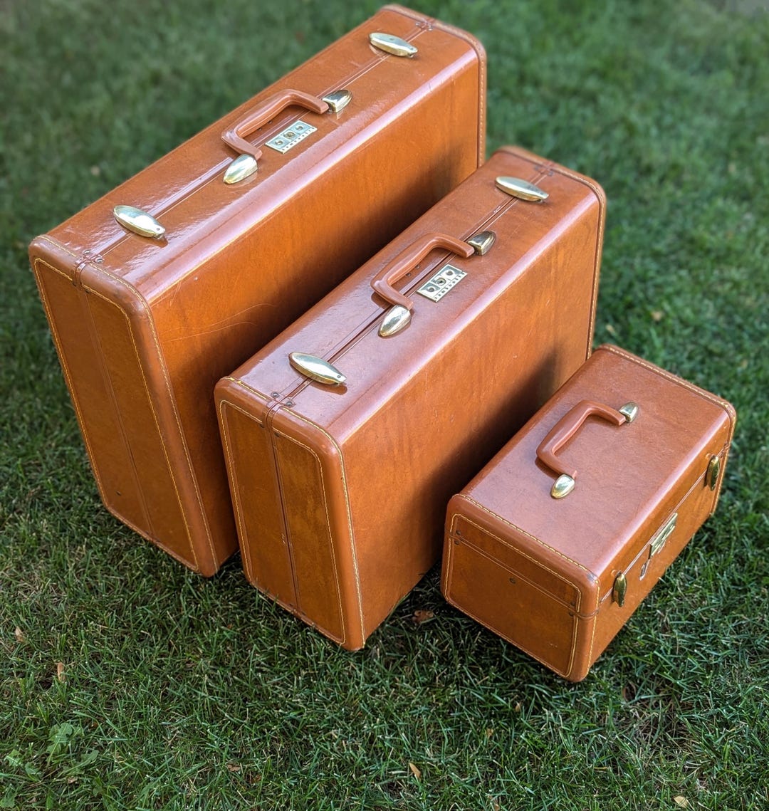 Vintage Samsonite Streamlite Luggage Set Swayder Bros Inc Denver 1950s ...