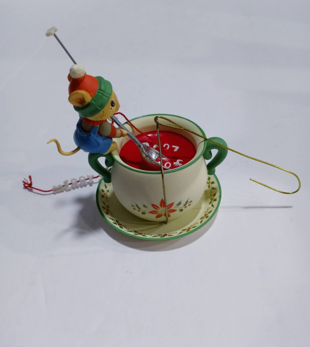 Ornament letters to Santa Mouse With Alphabet Soup in a Cup and Saucer ...