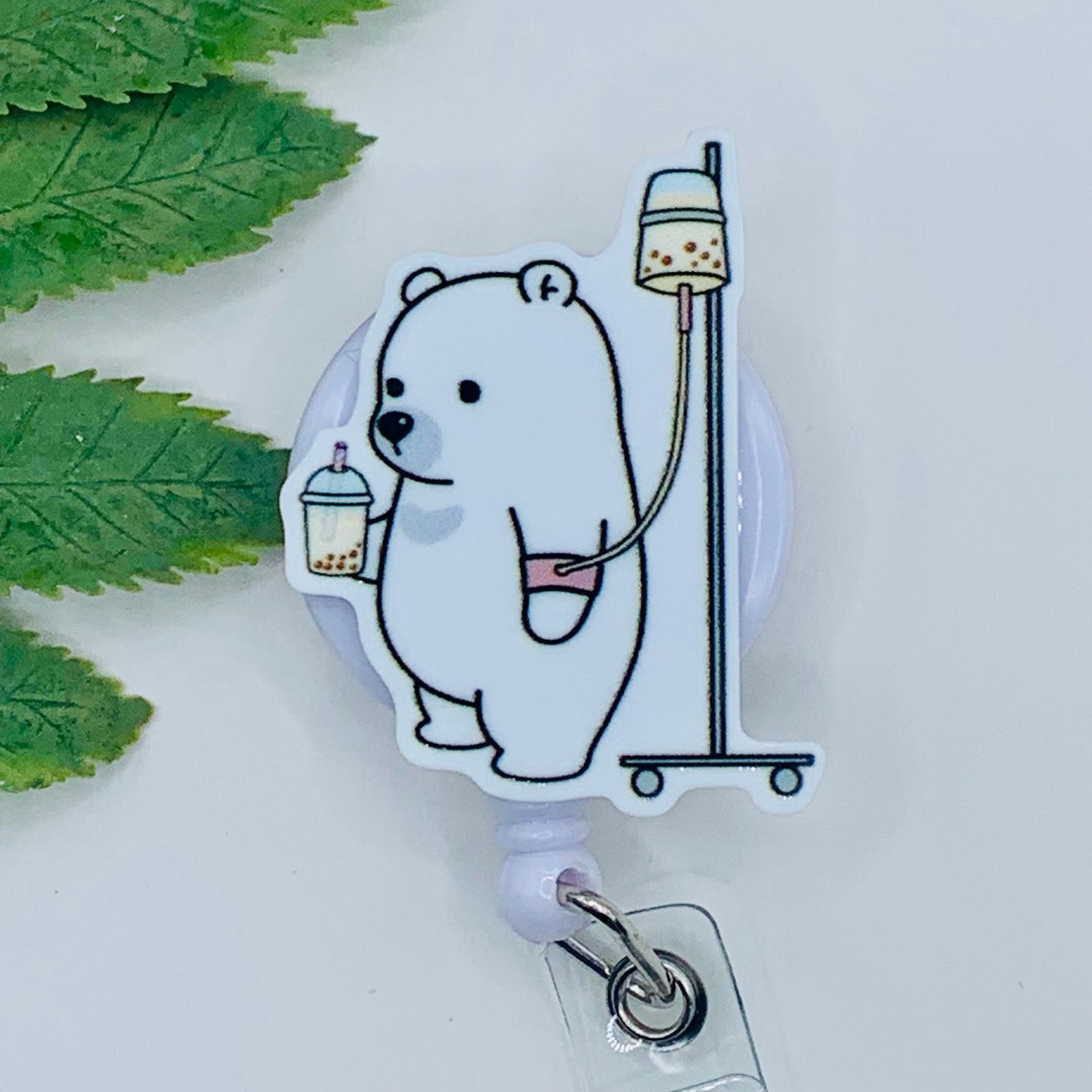 Boba IV Bear Badge Reel Id Holder, Topper - Etsy