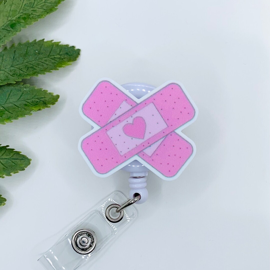 Bandaid Badge Reel, Interchangeable Badge Topper - Etsy