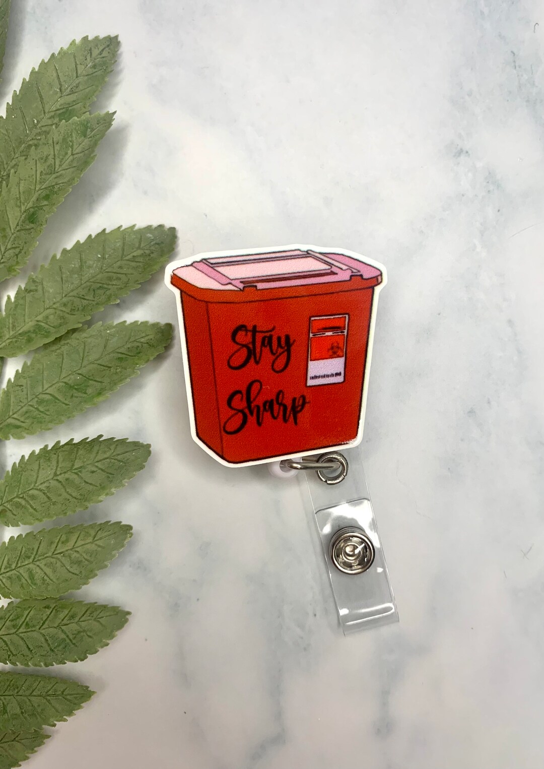 Stay Sharp, Sharps Container Badge Reel Id Holder, Topper - Etsy